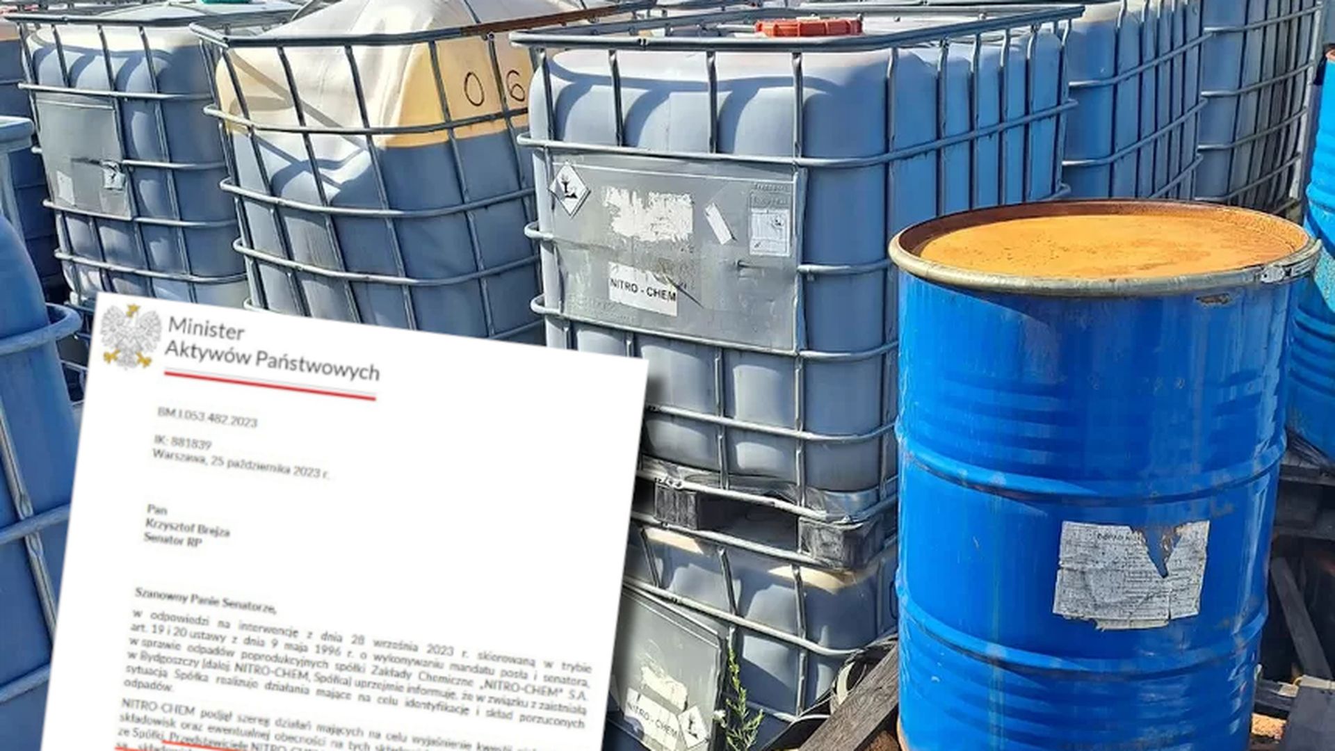 Beczki z trującą "czerwoną wodą" pod Warszawą. Jest odpowiedź ministra ...